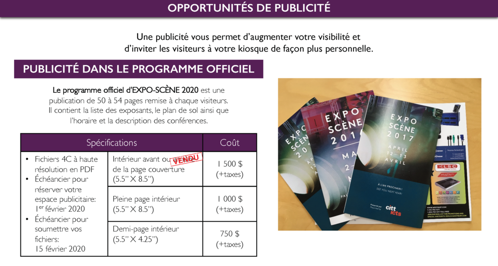 Opportunités de commandite et de publicité | Institut canadien des ...